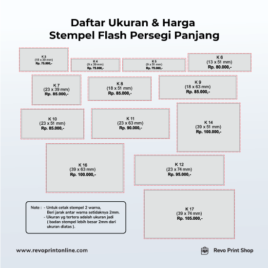 Stampel Flash Persegi Panjang | Revo Print Online