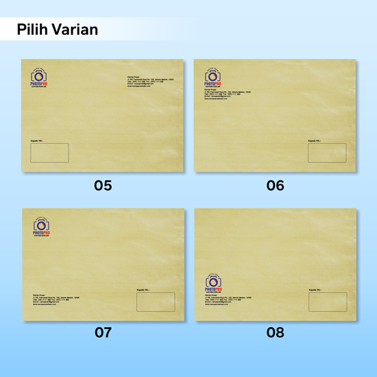 Amplop Coklat Folio/F4/A4 Express | Template REVO | Revo Print Online