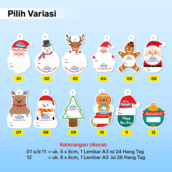 Hang Tag Natal Cute | Hang Tag Christmas Lucu | Revo Print Online Hang Tag Natal Cute | Hang Tag Christmas Lucu | Revo Print Online
